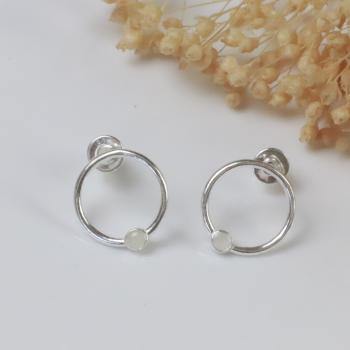 Muttermilchschmuck - Ohrstecker Loop